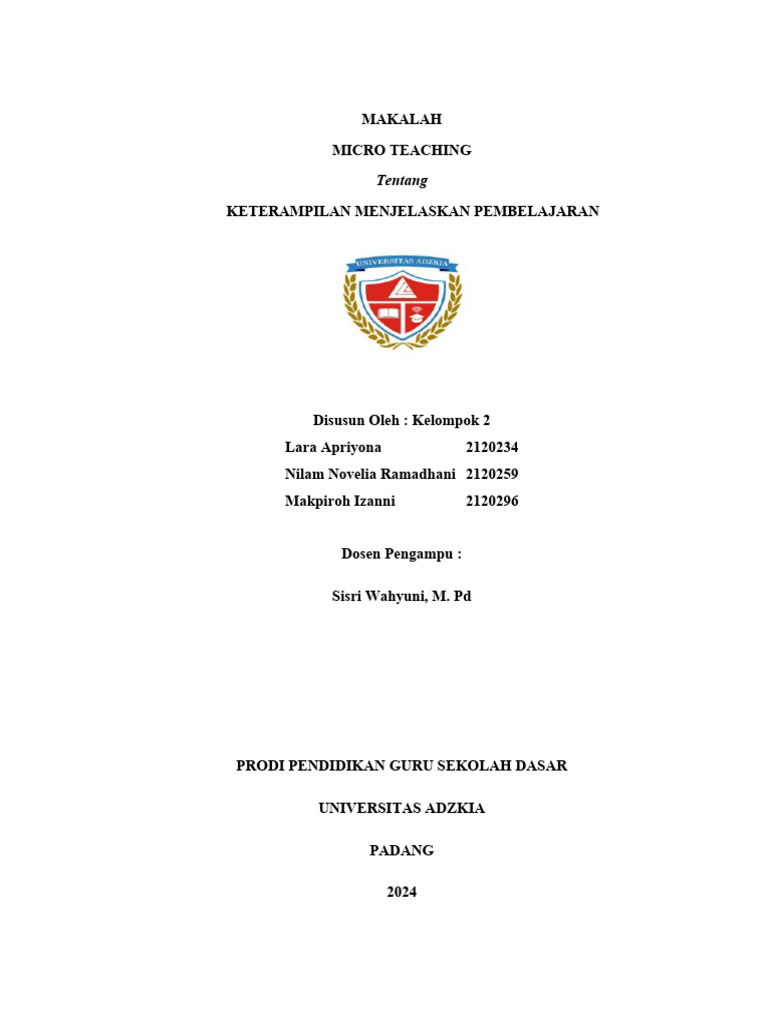 Kel.2 Micro Teaching | PDF