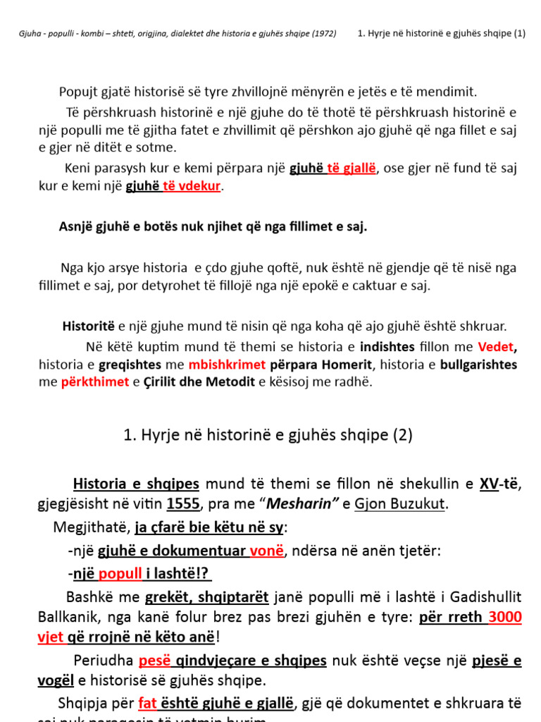 Shqipja Gjuhã Indoevropiane | PDF