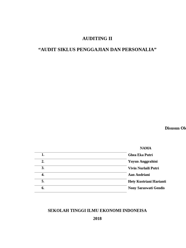 Audit Gaji | PDF | Karier & Perkembangan | Bisnis