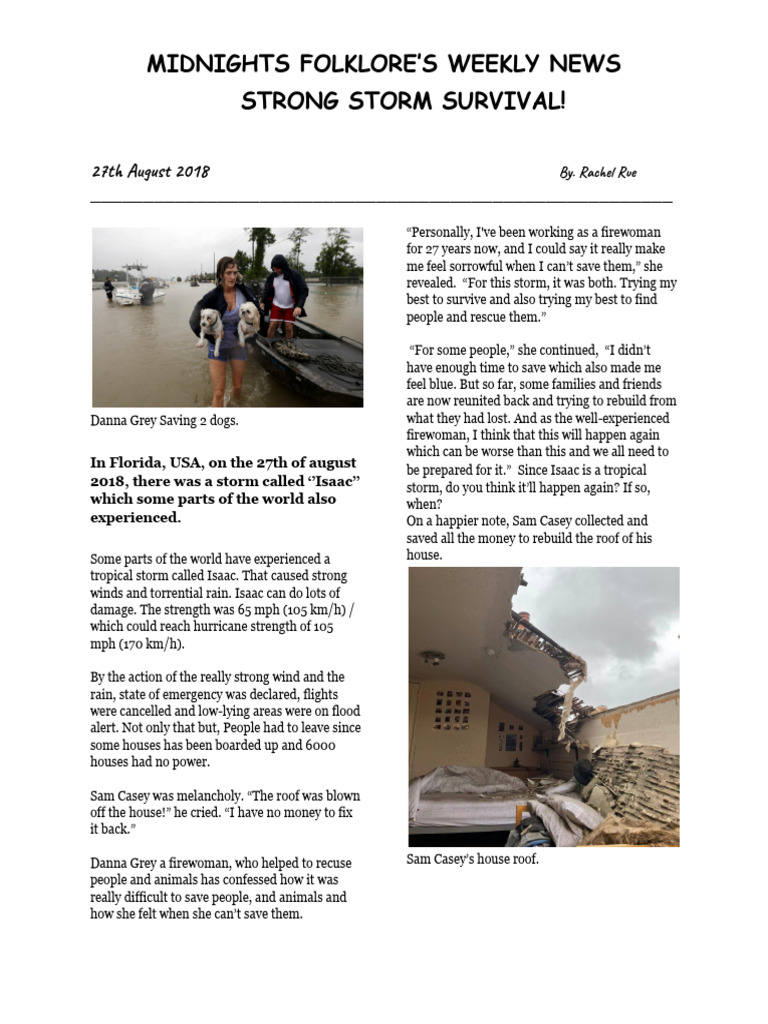 Midnight Folklore's Weekly News | PDF | Storms | Meteorology