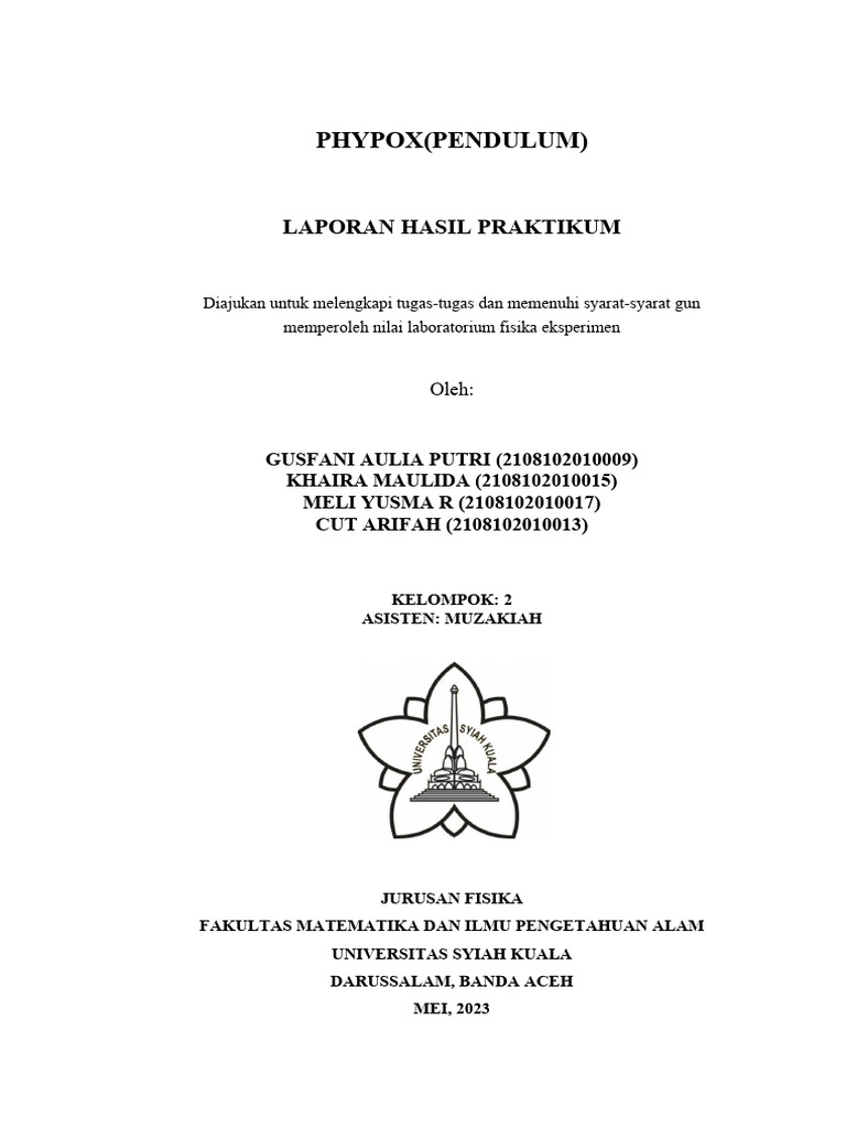 Eksperimen Pendulum dengan Phyphox | PDF