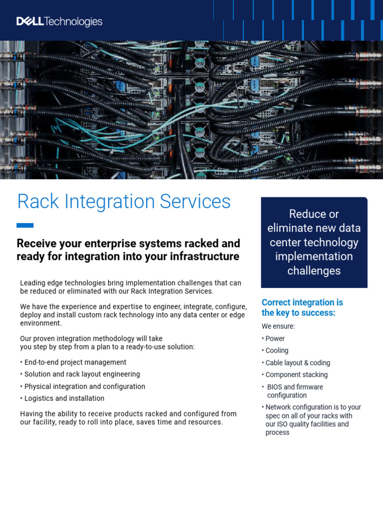 Enterprise Rack Integration Services Data Sheet | PDF | Logistics | Computer Network
