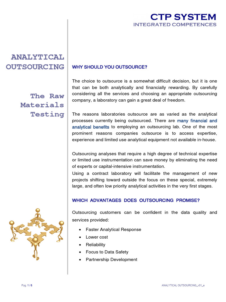 Analyticaloutsourcing Pdf Outsourcing Laboratories