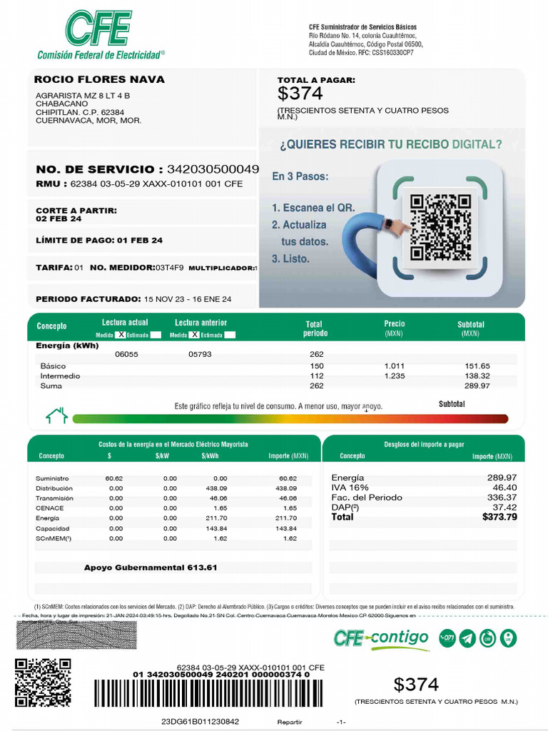 No. de Servicio:: Rocio Flores Nava | PDF | Metrología | Cantidades fisicas