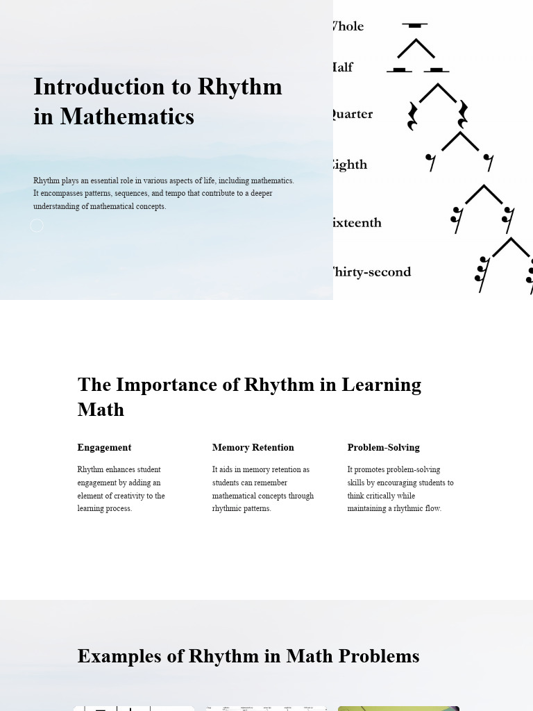 Introduction To Rhythm in Mathematics | PDF | Learning | Mathematics