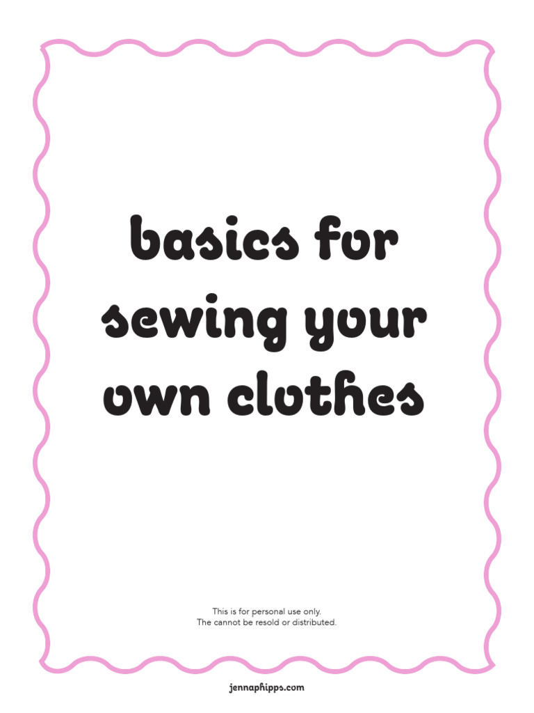 Sewing Basics for Beginners Guide | PDF | Sewing | Notions (Sewing)