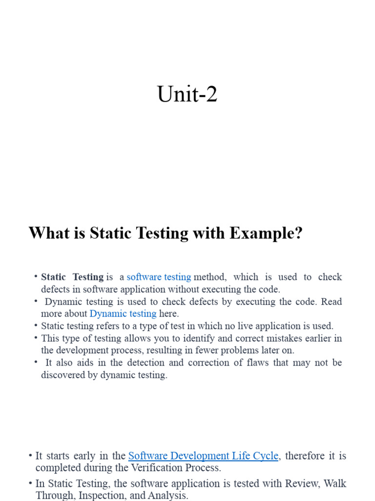 Static Testing | PDF | Software Testing | Software Bug