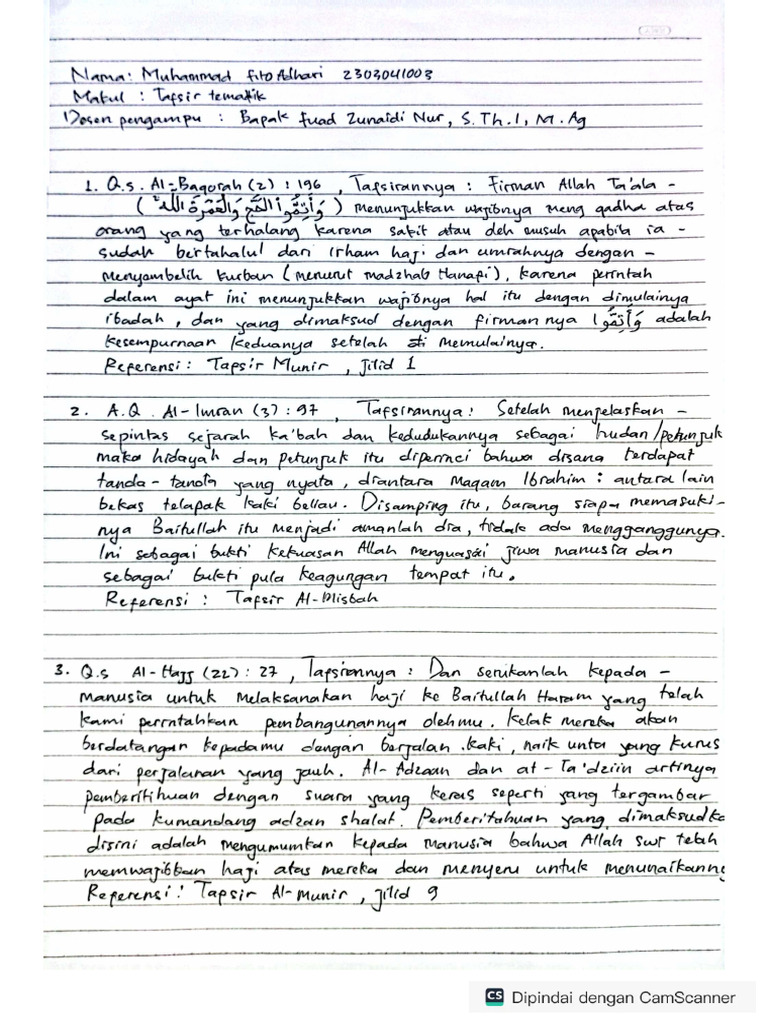 Tugas Tafsir Tematik, Fito | PDF