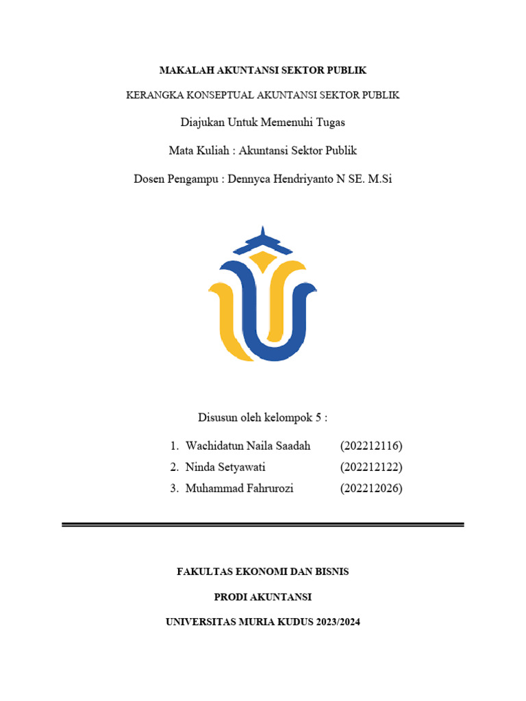 Makalah Asp Bab 4 Kerangka Akuntansi Sektor Publik | PDF