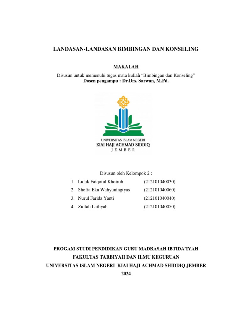 Landasan Bimbingan Dan Konseling | PDF | Karier & Perkembangan