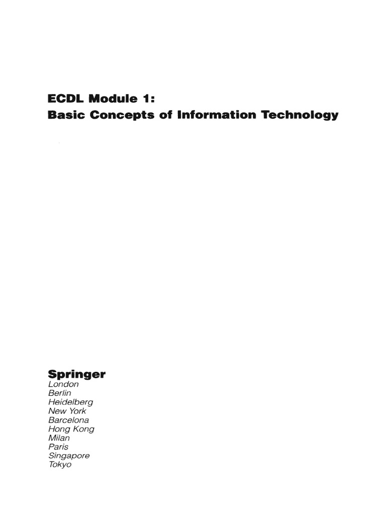 Main TextBook: Basic Concepts of Information Technology | PDF | Central Processing Unit | Cursor ...