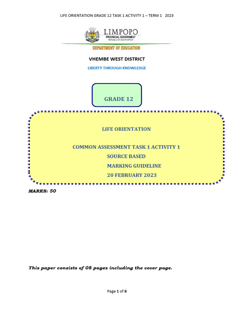 Grade 12 Lo Task 1 Activity 1 MG | PDF | Study Skills | Stress (Biology)