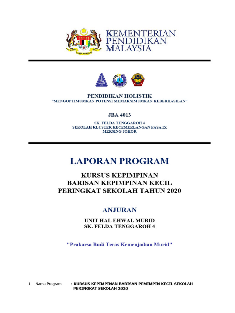 Laporan Program Kursus Kepiminan - 030220 | PDF