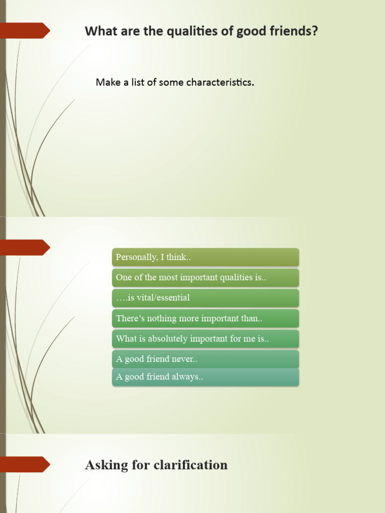 Friendship Qualities Guide | PDF | Behavioural Sciences | Psychology