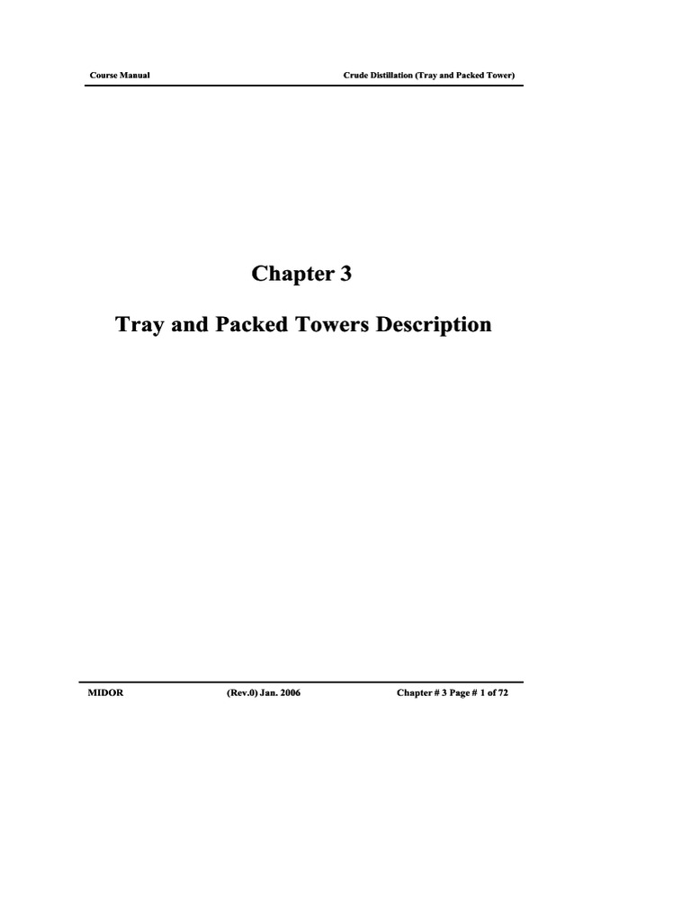 Tray vs. Packed Towers in Distillation | PDF | Distillation ...