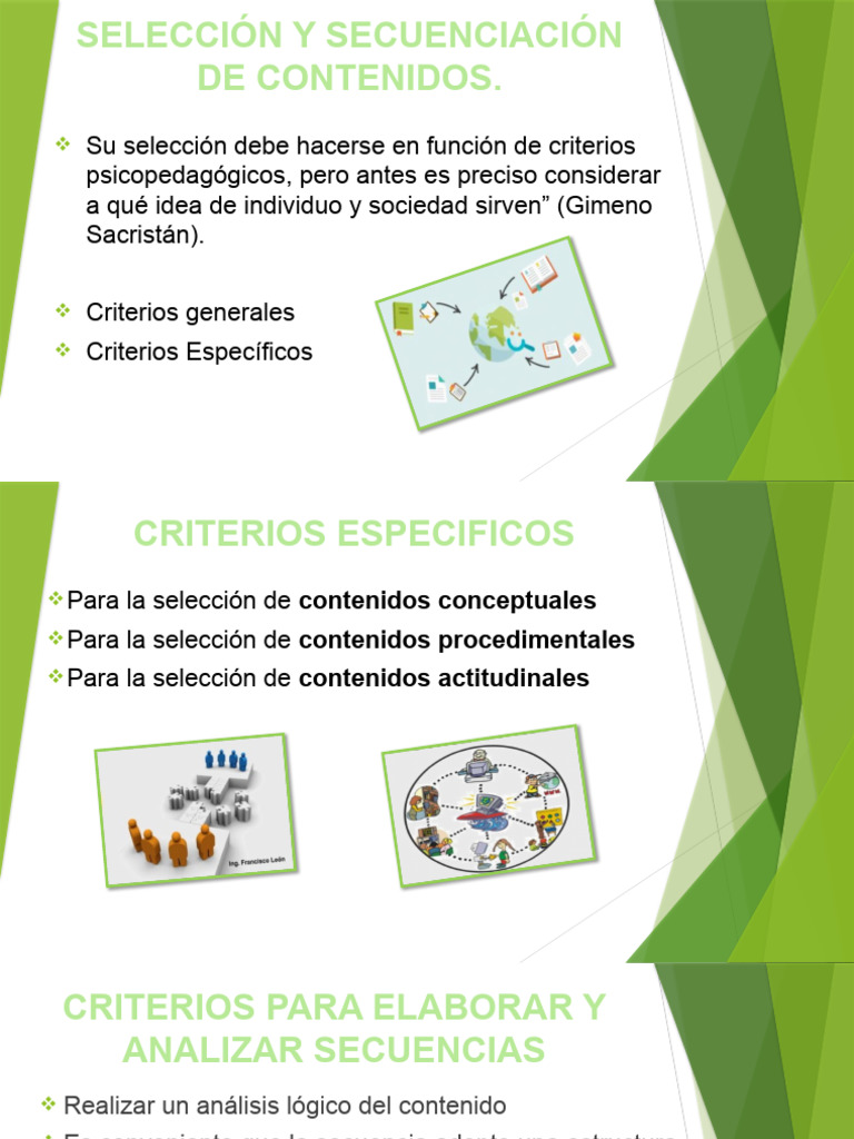 Selección y Secuenciación de Contenidos | PDF