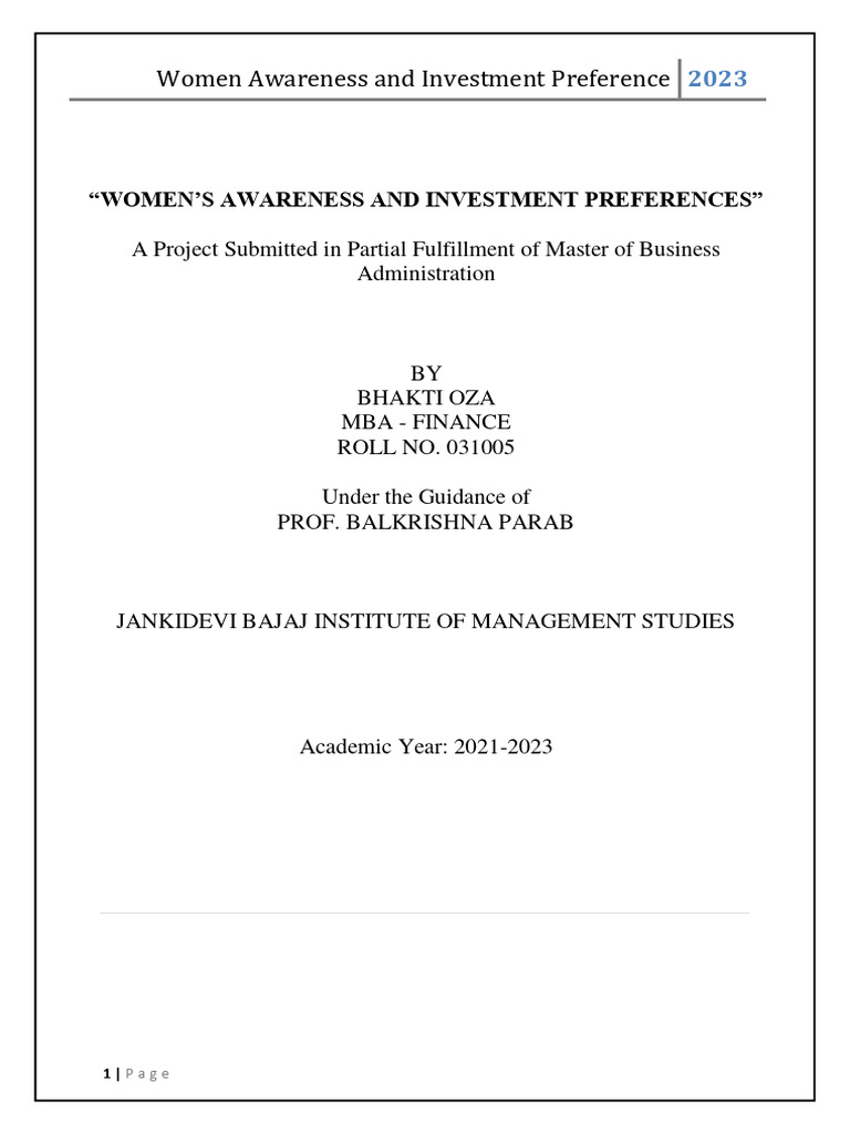 Bhakti Oza YLP 1 2 | PDF | Cost Of Living | Investing