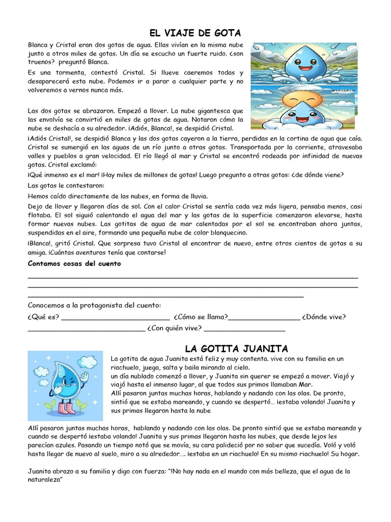 El Viaje de Gota | PDF | Nube | Agua