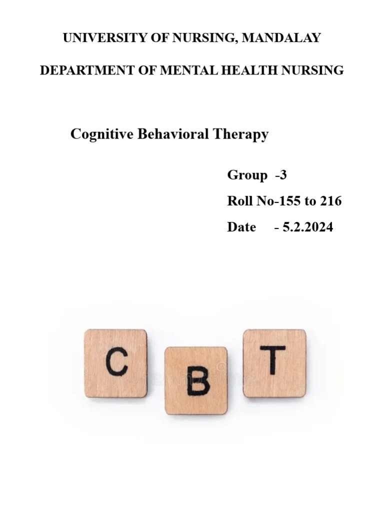 CBT | PDF | Cognitive Behavioral Therapy | Psychotherapy