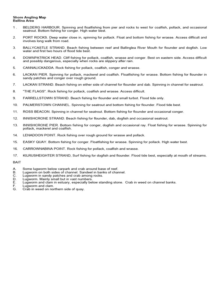 Ballina | PDF | Fish | Fish And Humans