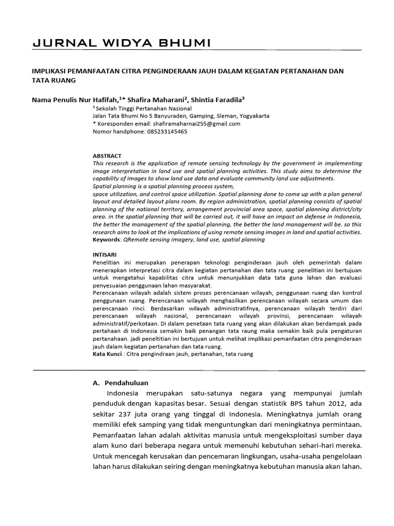 Jurnal Penginderaan Jauh UAS | PDF | Sains & Matematika | Komputer
