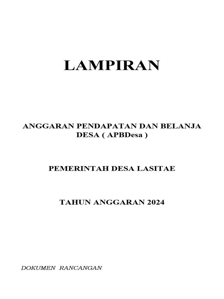 Sampul Apbdesa 2024 | PDF