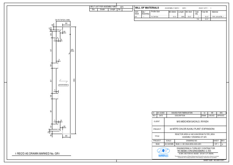 Grating Fabrication Drawing | PDF