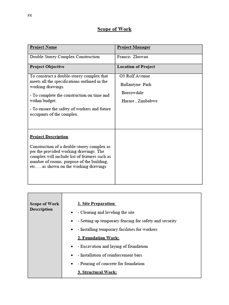 Cec Assignment 2 Scope of Work | PDF | Building Engineering | Buildings And Structures