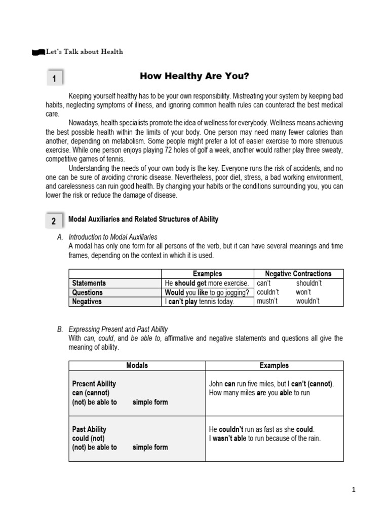 MEETING 5 LETS TALK ABOUT HEALTH | PDF