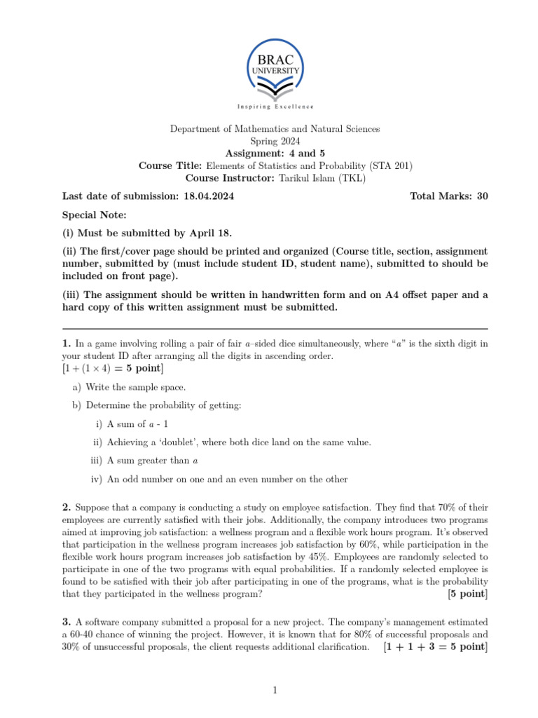 Assignment_4 | PDF | Probability Density Function | Probability Theory