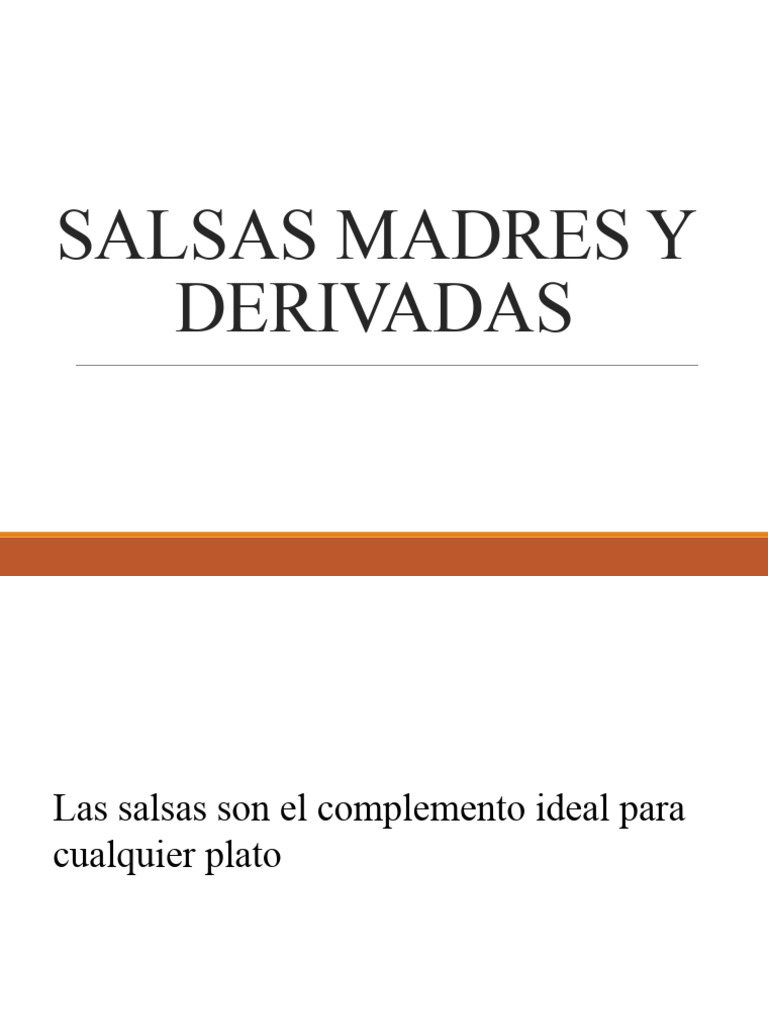 Salsas Madres y Derivadas | PDF | Salsa | Emulsión