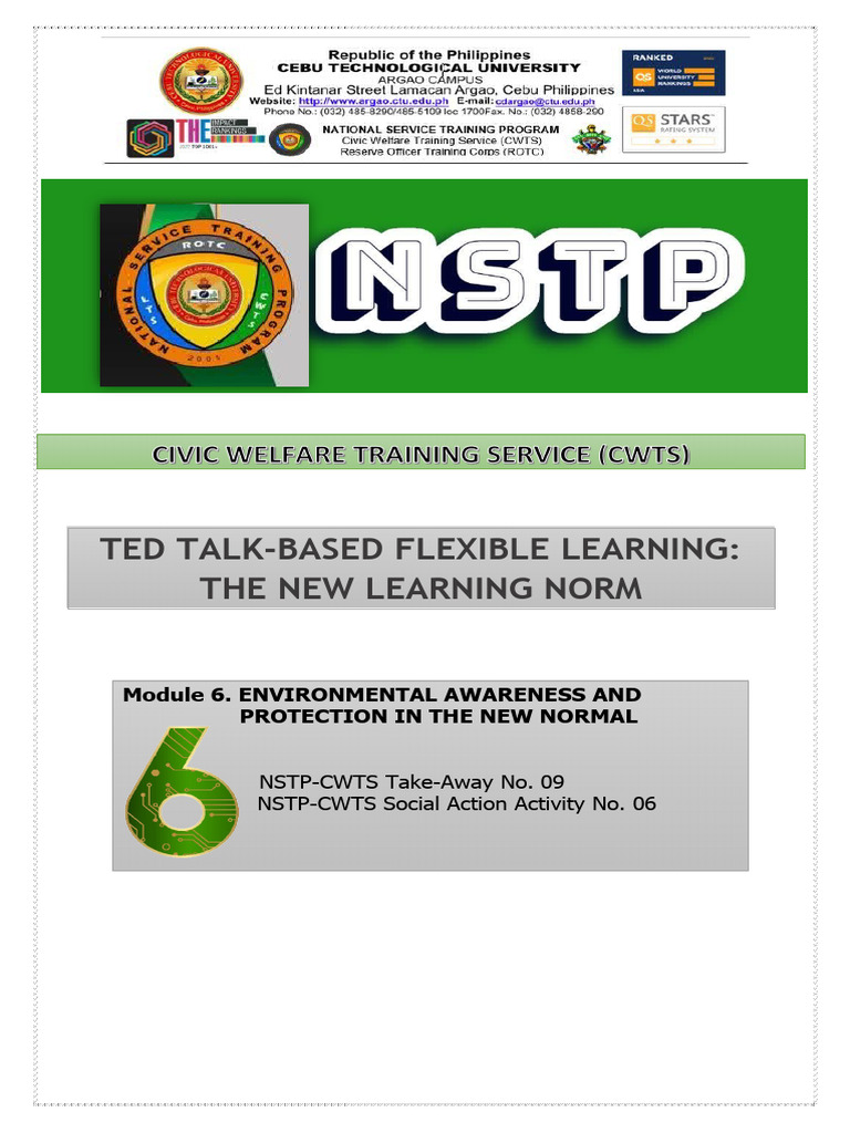 Module 6 Unified Course Pack CWTS 1 2022 2023 | PDF | Environmental ...