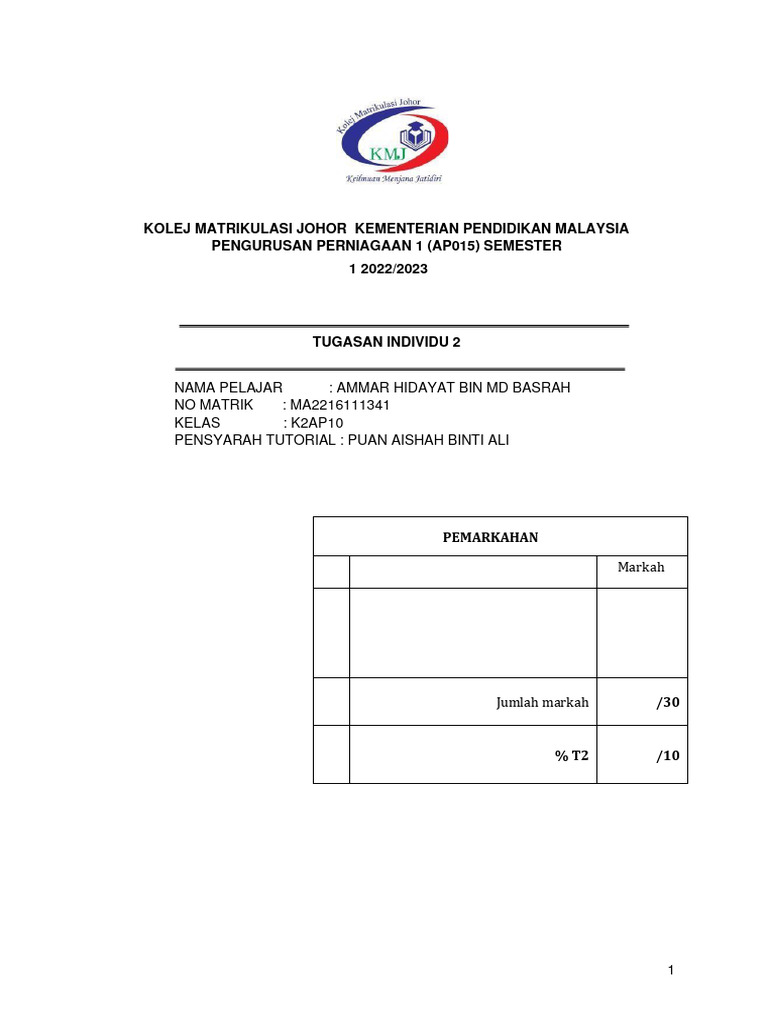 Ammar Hidayat Tugasan 2 | PDF