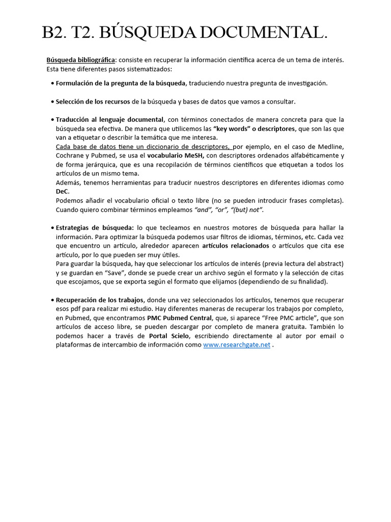 B2.T2. Búsqueda Documental | PDF