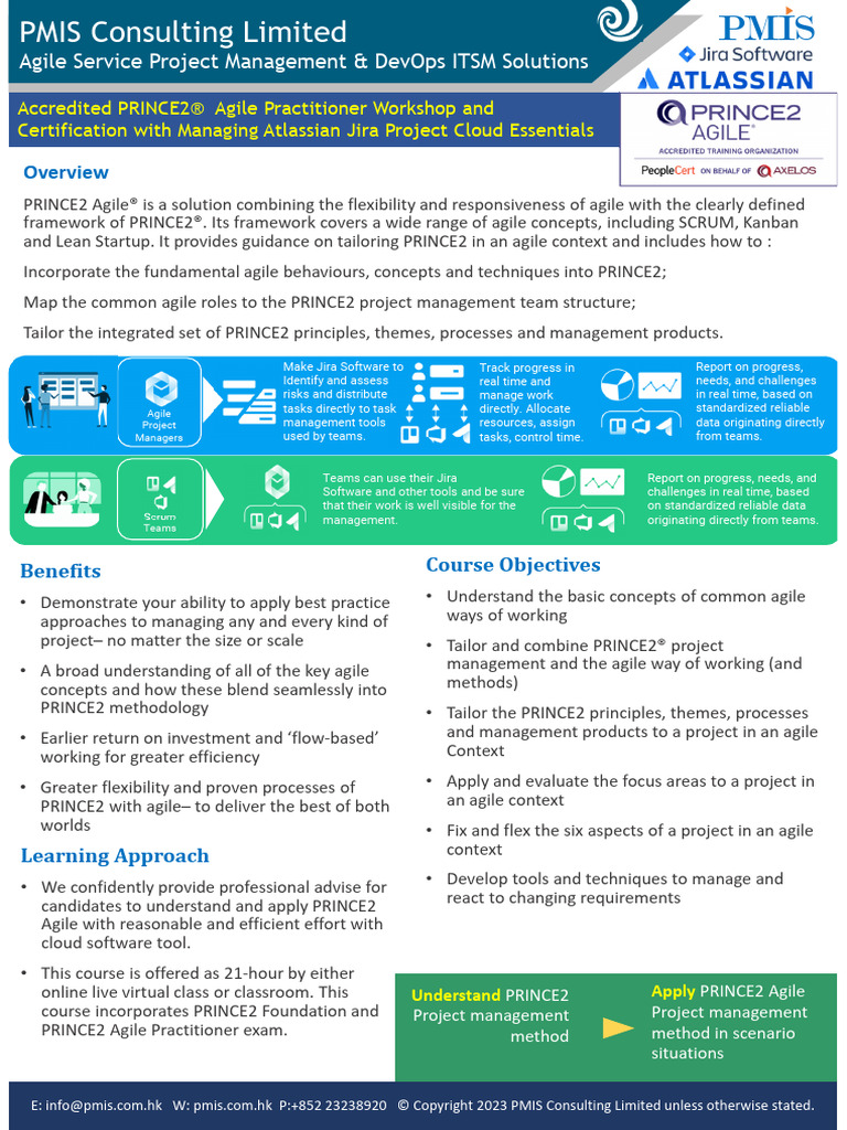 PMIS - 19 - PRINCE2 Agile Practitioner JiraProject Workshop 4 Day ...
