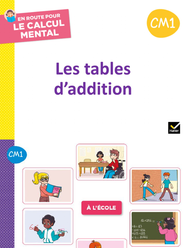 Diaporama CM1 Semaine 1 Tables Daddition en Route Pour Le Calcul Mental ...
