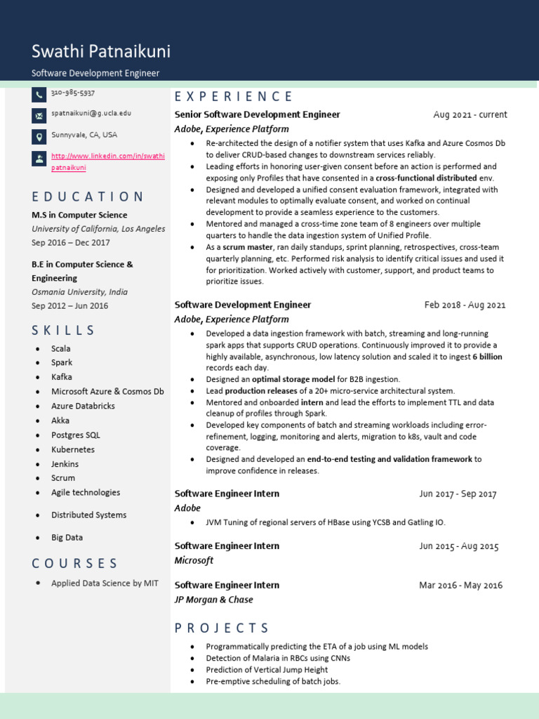 Swathi Patnaikuni-Resume | PDF | Apache Spark | Software