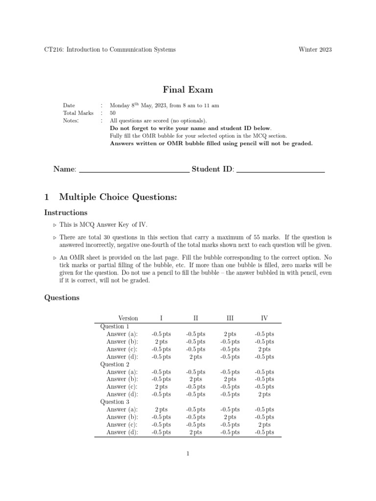 CT 216 Final Exam | PDF | Multiple Choice | Applied Mathematics