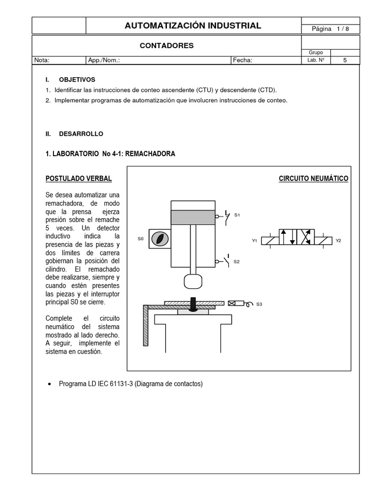 Lab 05 - Counters Examen | PDF | Automatización | Ingenieria Eléctrica