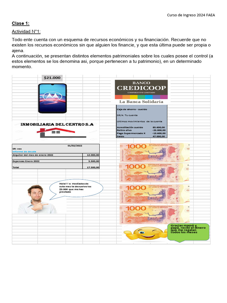 TP 1 Contabilidad 2024 | PDF | Bancos | Cheque