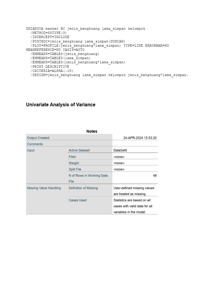 Output Rancob Rak Pas Prak 240424 | PDF | Errors And Residuals | Coefficient Of Determination