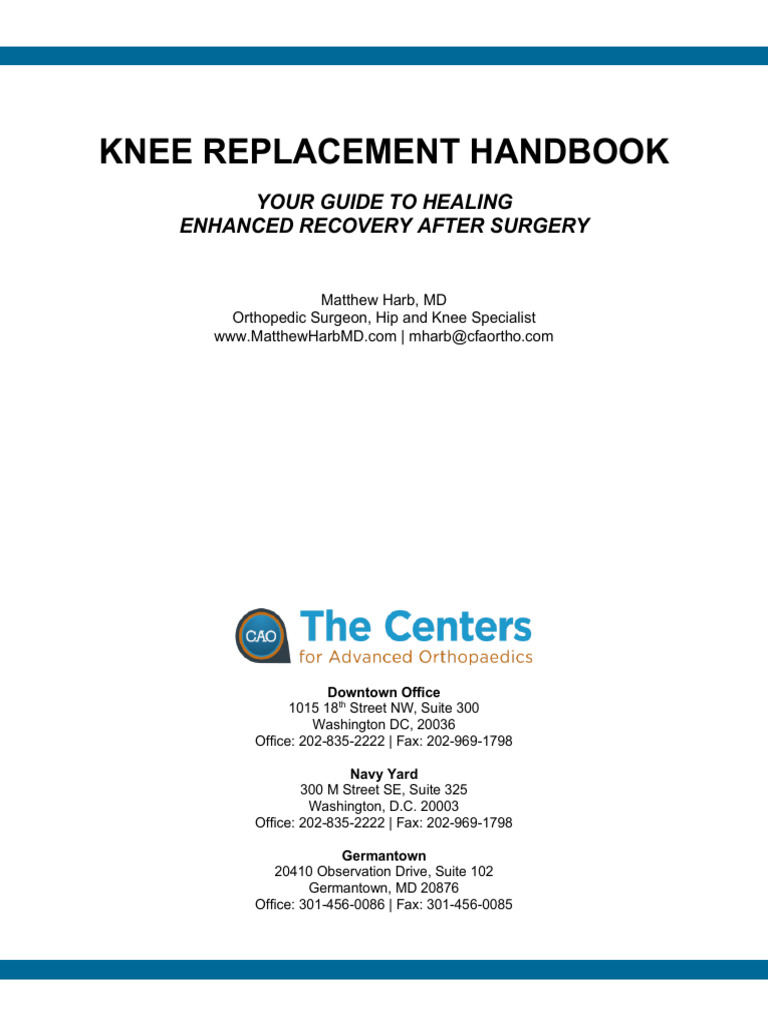 Knee Replacement Book New | PDF | Surgery | Knee