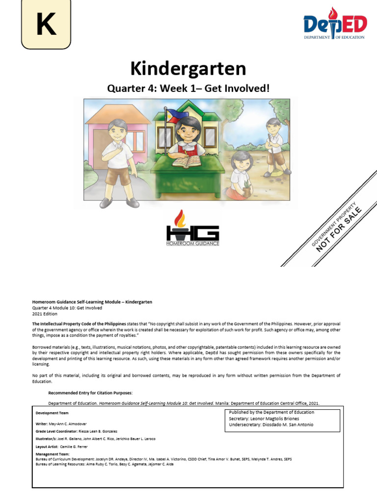 HG Kindergarten Q4 Module10 - Get Involved | PDF | Copyright