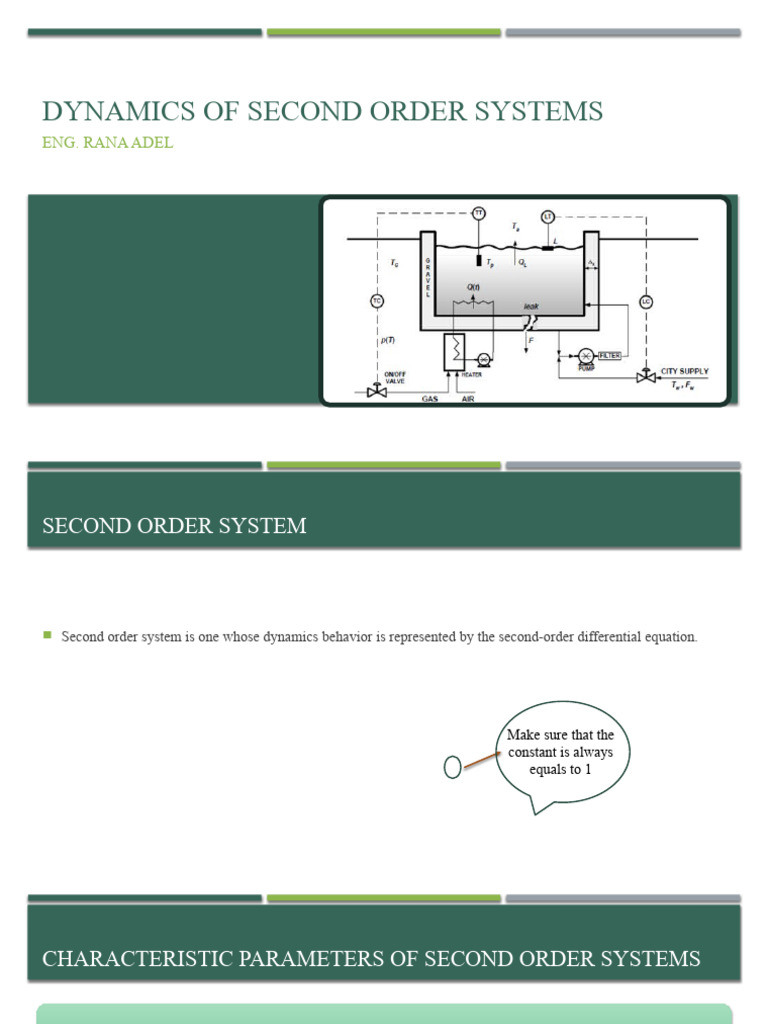 Tutorial 5 Dynamics of Second Order Systems | PDF | Damping | Equations