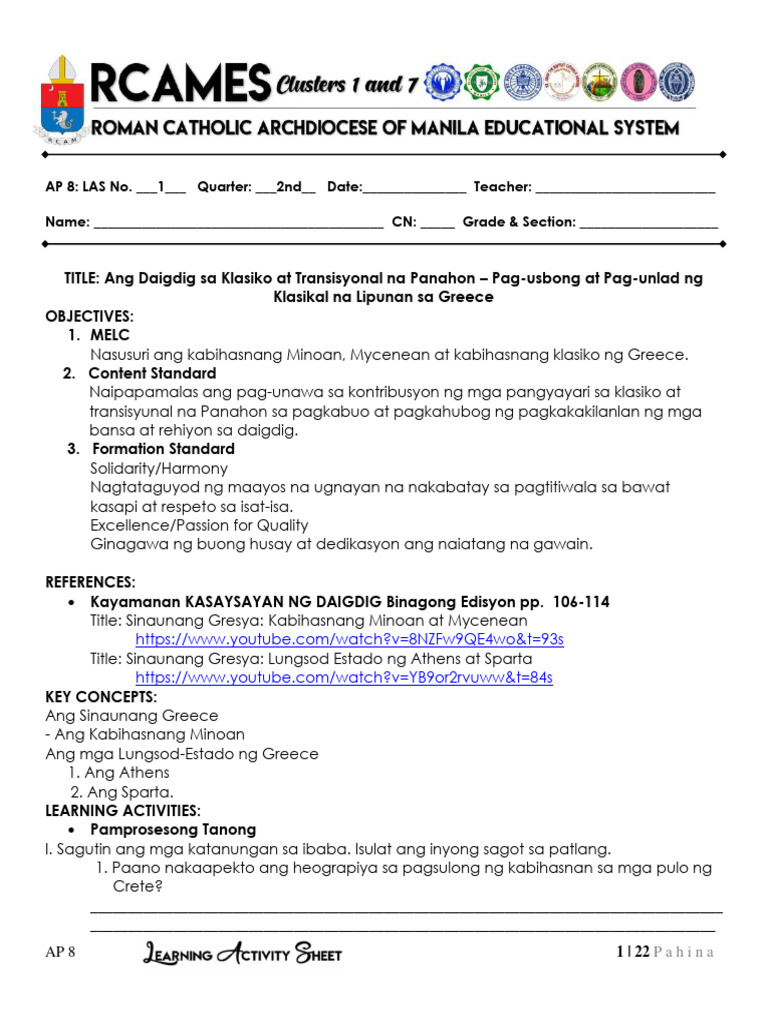 G8 AP LAS 2nd QTR | PDF