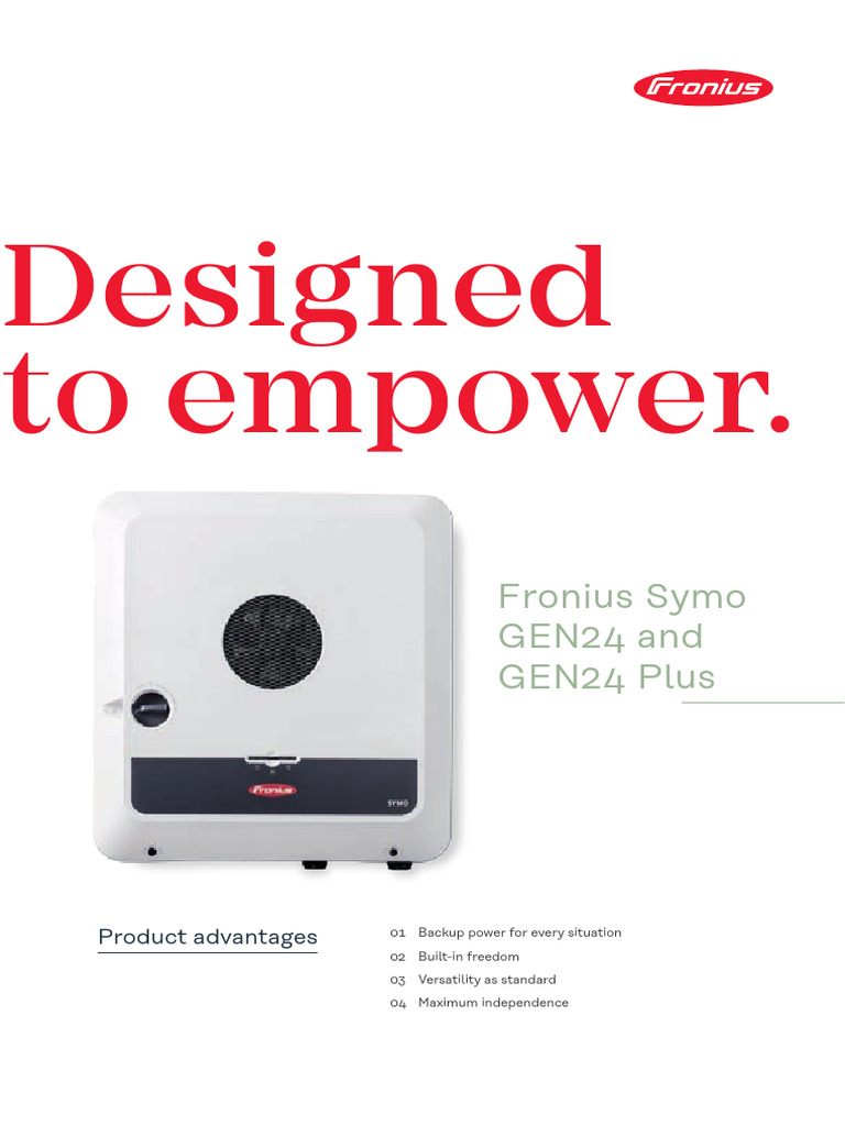 SE DS Fronius Symo GEN24 GEN24Plus 3 To 10 KW EN UK | PDF ...