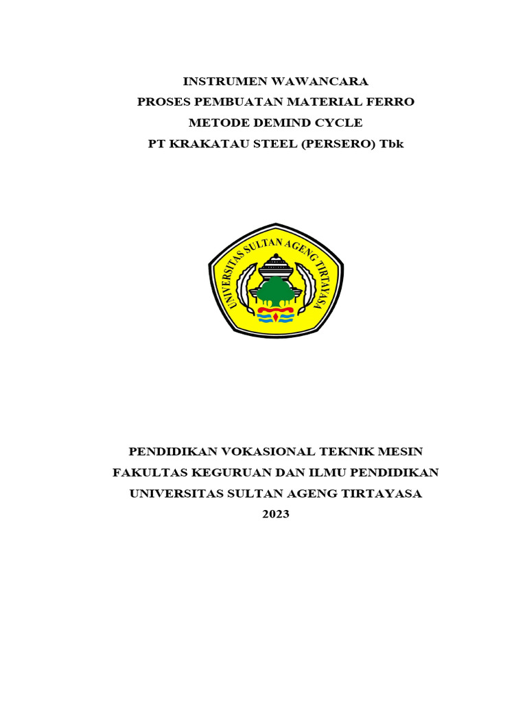 Instrumen Wawancara Ilmu Material Kel.2 | PDF