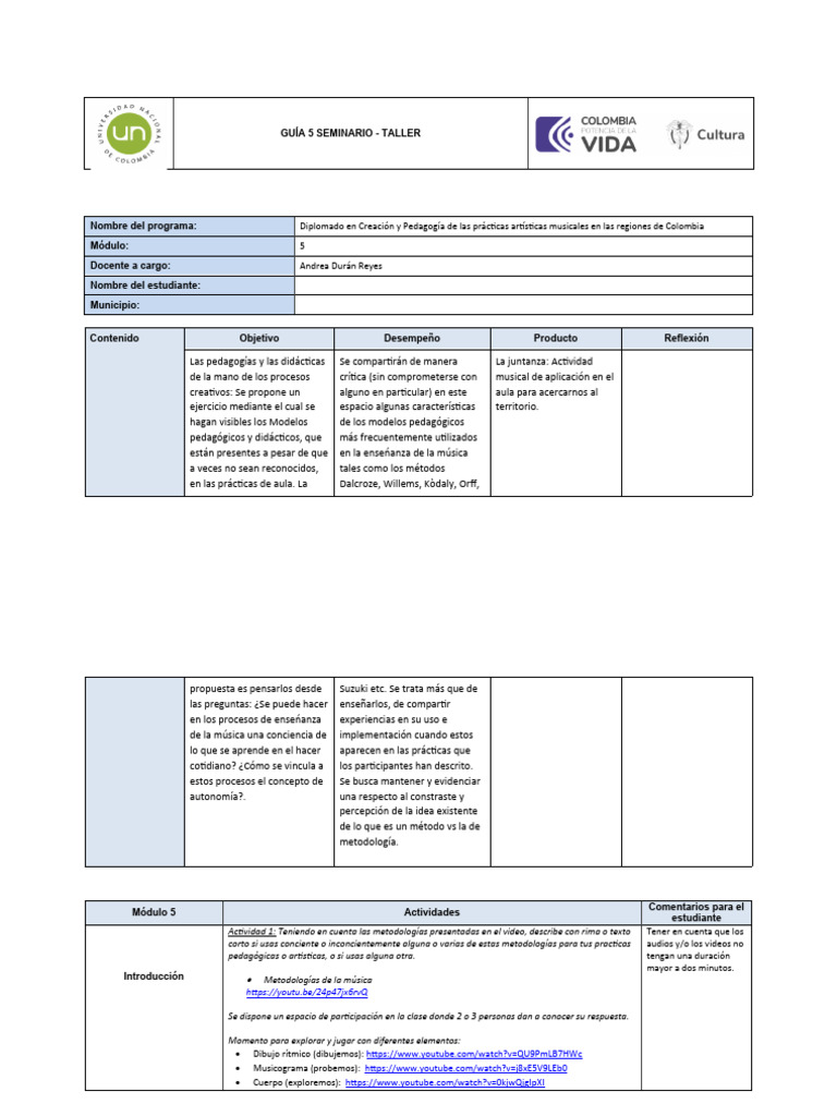 Guía Nro. 5 - Diplomado 2.0 | PDF | Enseñando | Cognición