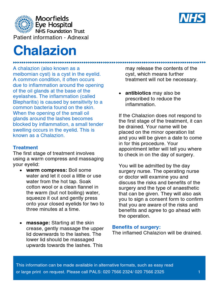 Chalazion | PDF | Diseases And Disorders | Causes Of Death