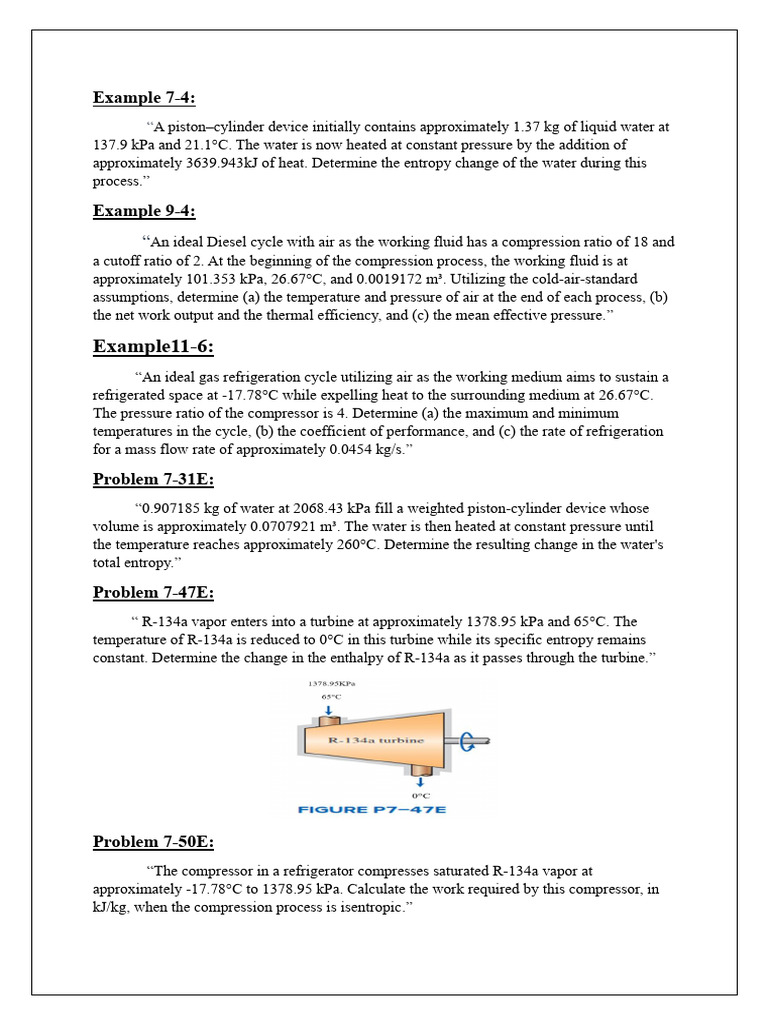 Thermodynamics Problems SI | PDF